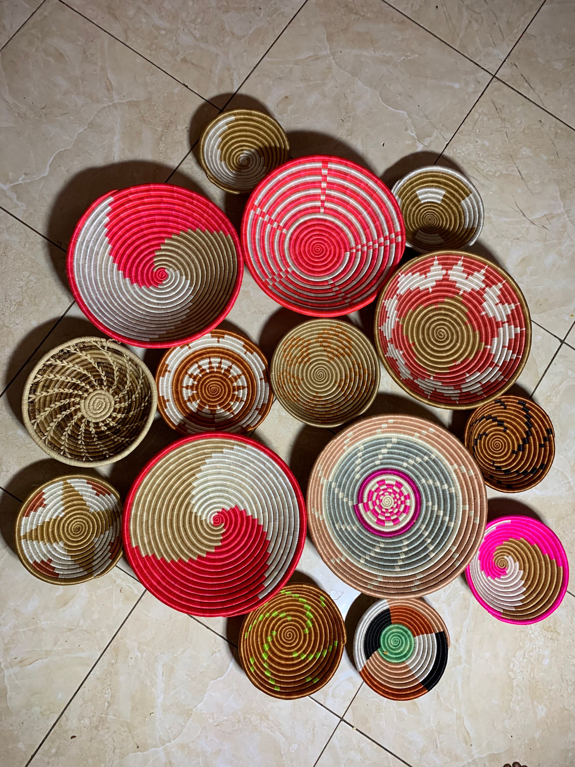 15 Multicolor Wall Hanging Set15 Wall Decor Set15 Rwanda | Etsy