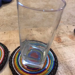 10 Beaded Coasters,10 Beaded Coaster,10 Handmade Maasai Beaded Coasters ...