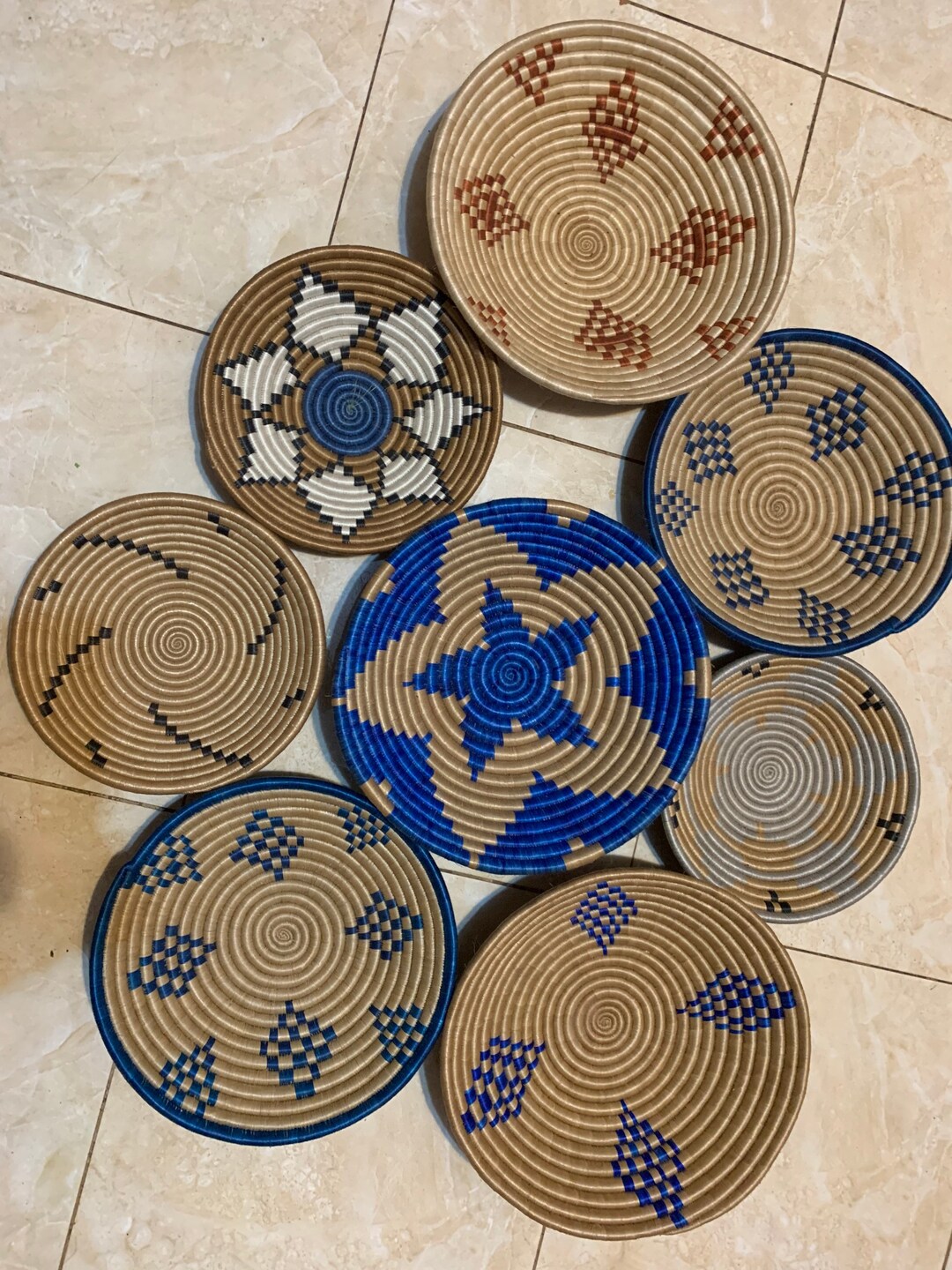 12 , 10 Rwanda Baskets/ African Basket / African Basket / Baskets ...