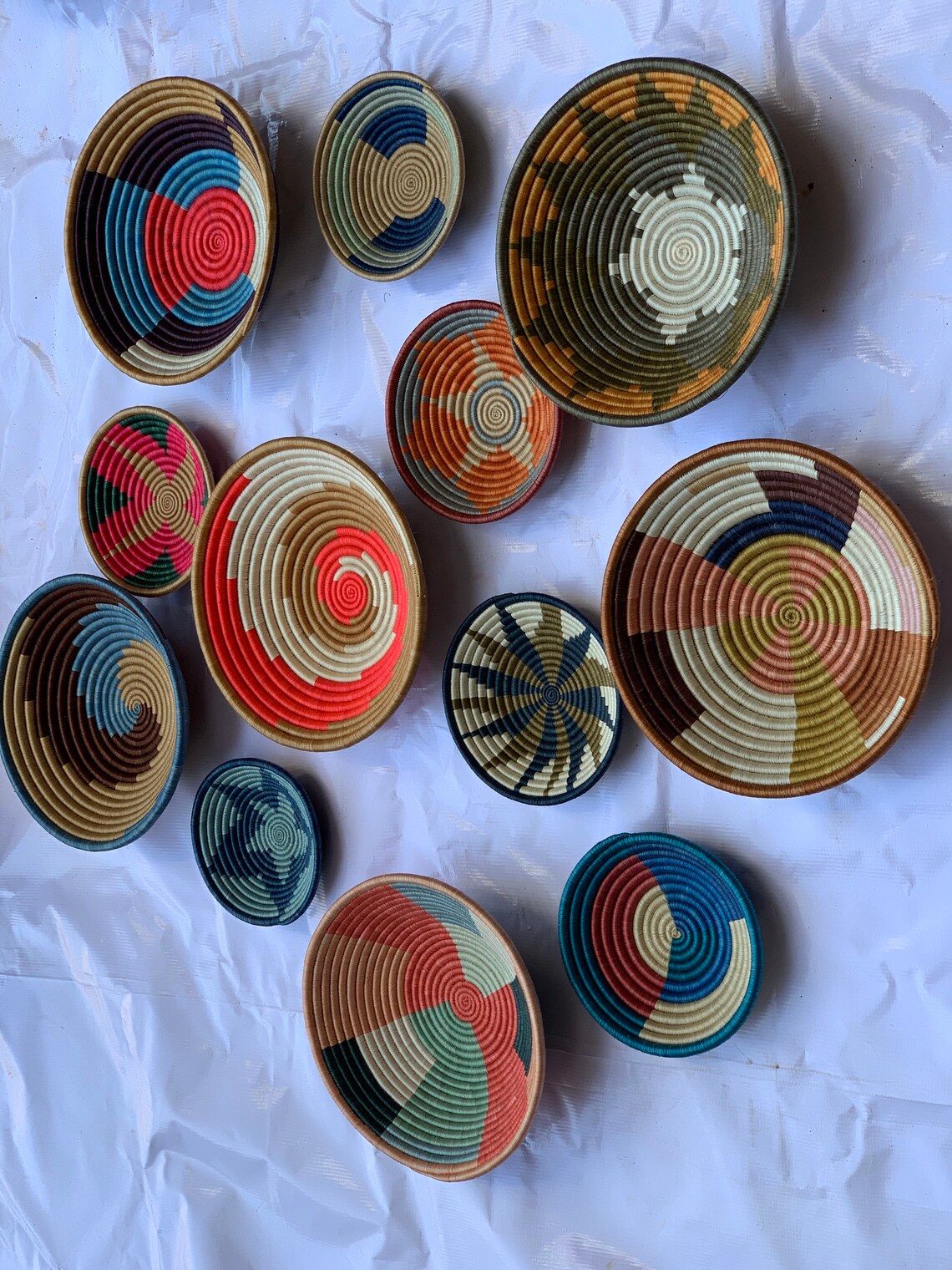 12 Pink and Soft Pink Wall Hanging Baskets 12 Wall Hanging | Etsy