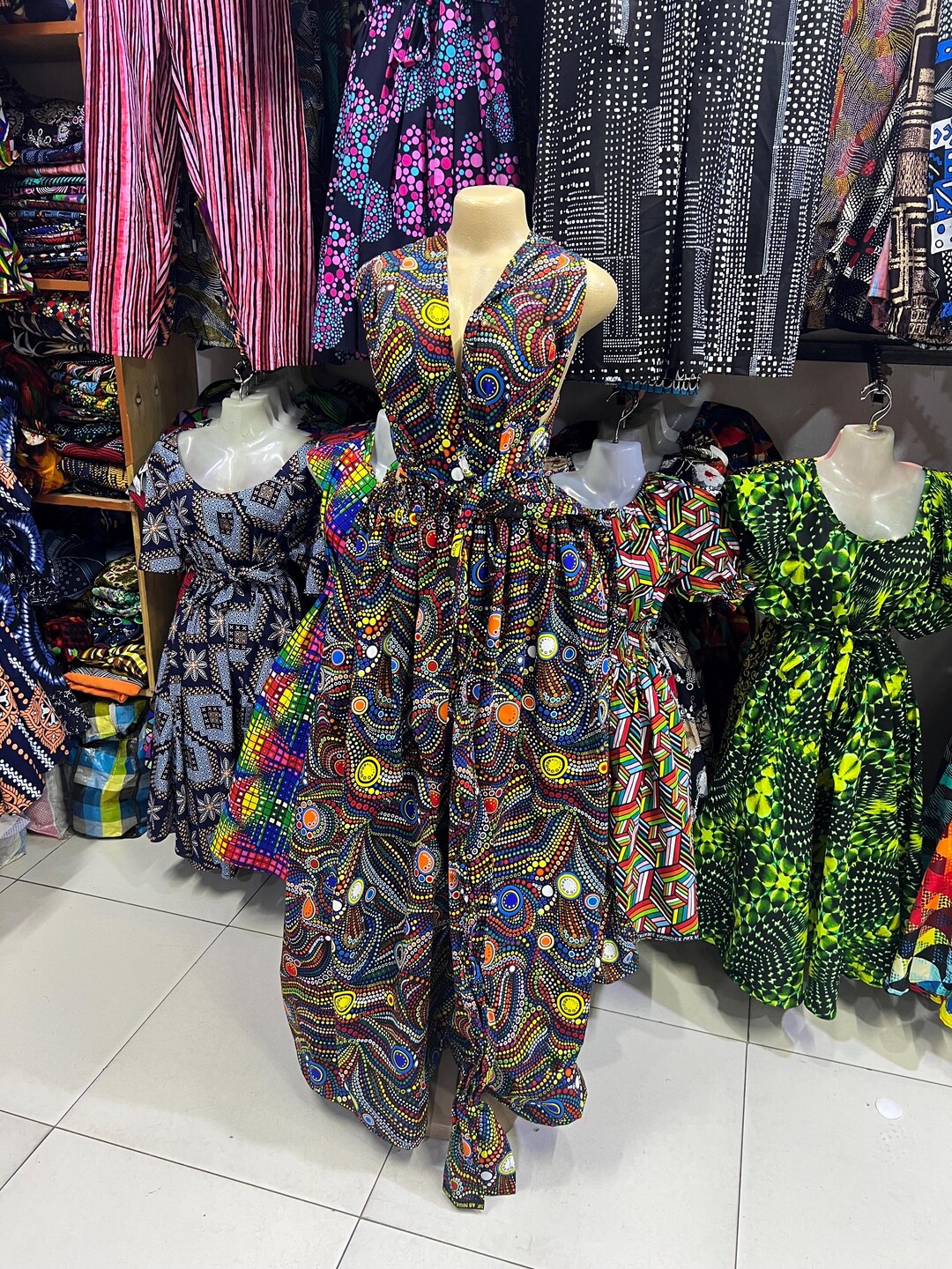 African Dress, Maxi Dress, Free Size Dress, Kitenge Dress - Etsy