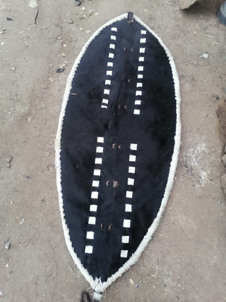 Zulu Warriors Shield, Hairly Cow Hide Shield, 60X 24 Shield, Wall Decor ...