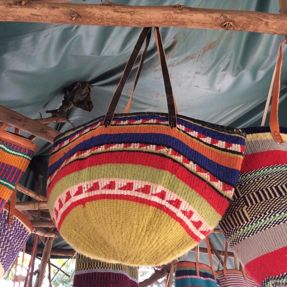 African Sisal Bag/sisal Basket/ Kiondo Handbag /beach Bag - Etsy