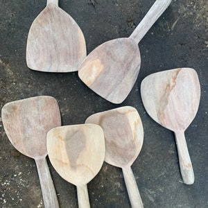 Chef's Hand Carved Black Walnut Spurtle, Wooden Scoops,flat Wooden ...
