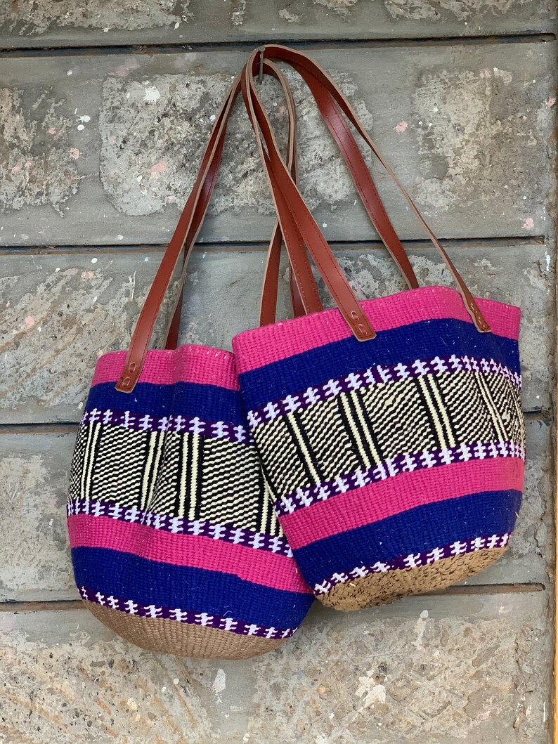 African Sisal Bag/sisal Basket/ Kiondo Handbag /beach Bag - Etsy