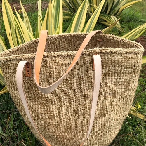 African Sisal Bag/sisal Basket/ Kiondo Handbag /beach Bag - Etsy