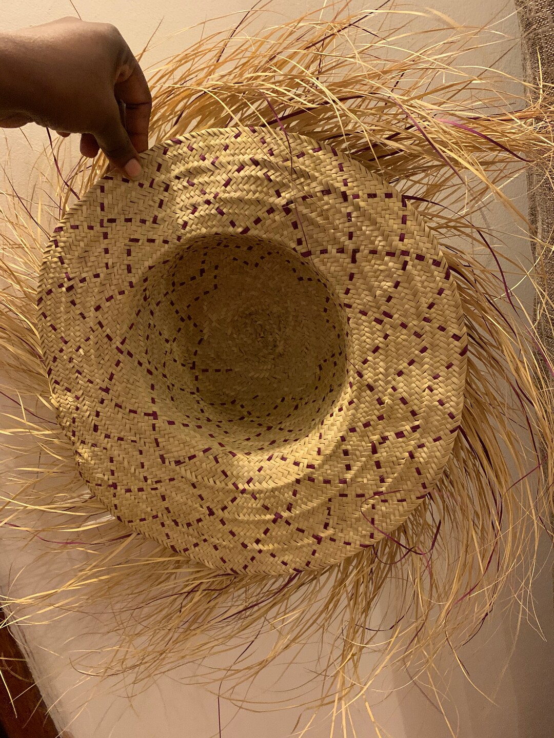 Natural Color Straw Sun Hut, Lamp Shade,fine Weave Straw Hat, Living ...