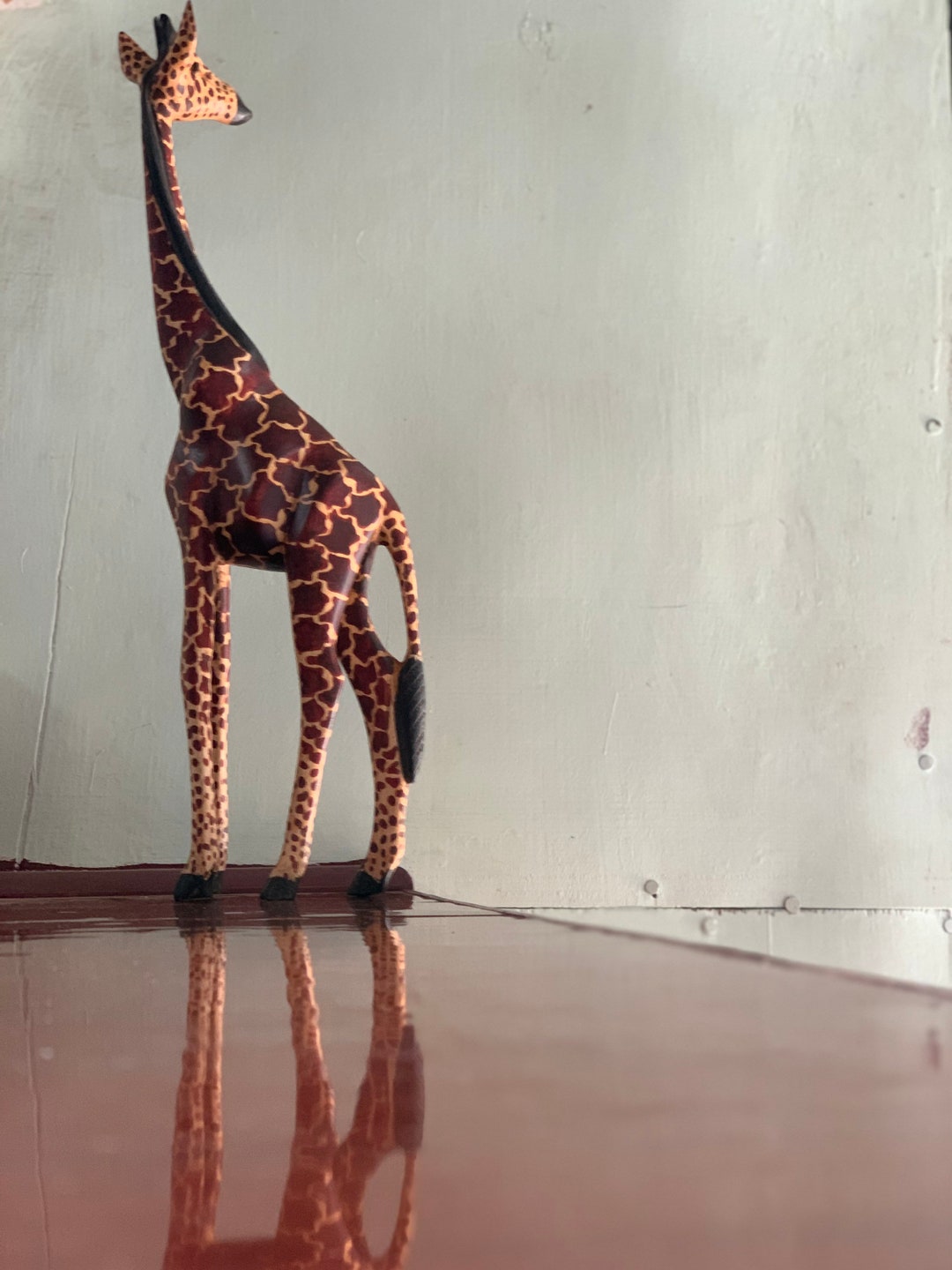 Single Piece Table Top Giraffe, Wooden Giraffe Sculptures,giraffe ...