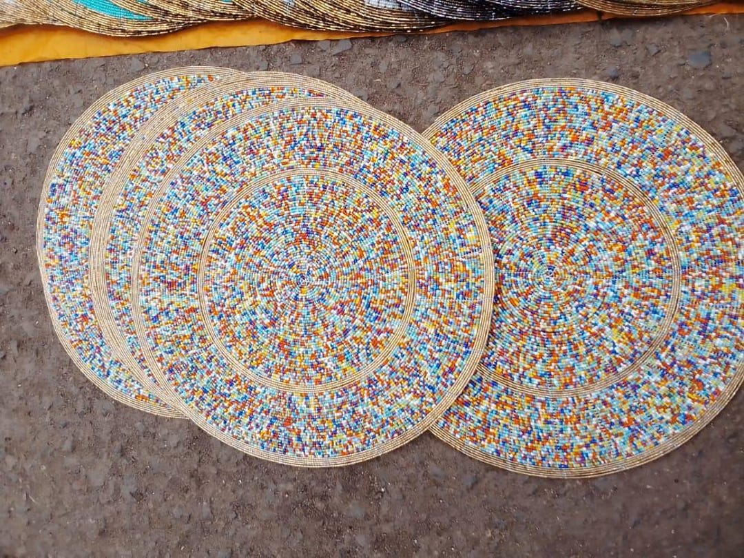 Beaded Table Mats,african Table Mats,maasai Table Mats,maasai Beads ...
