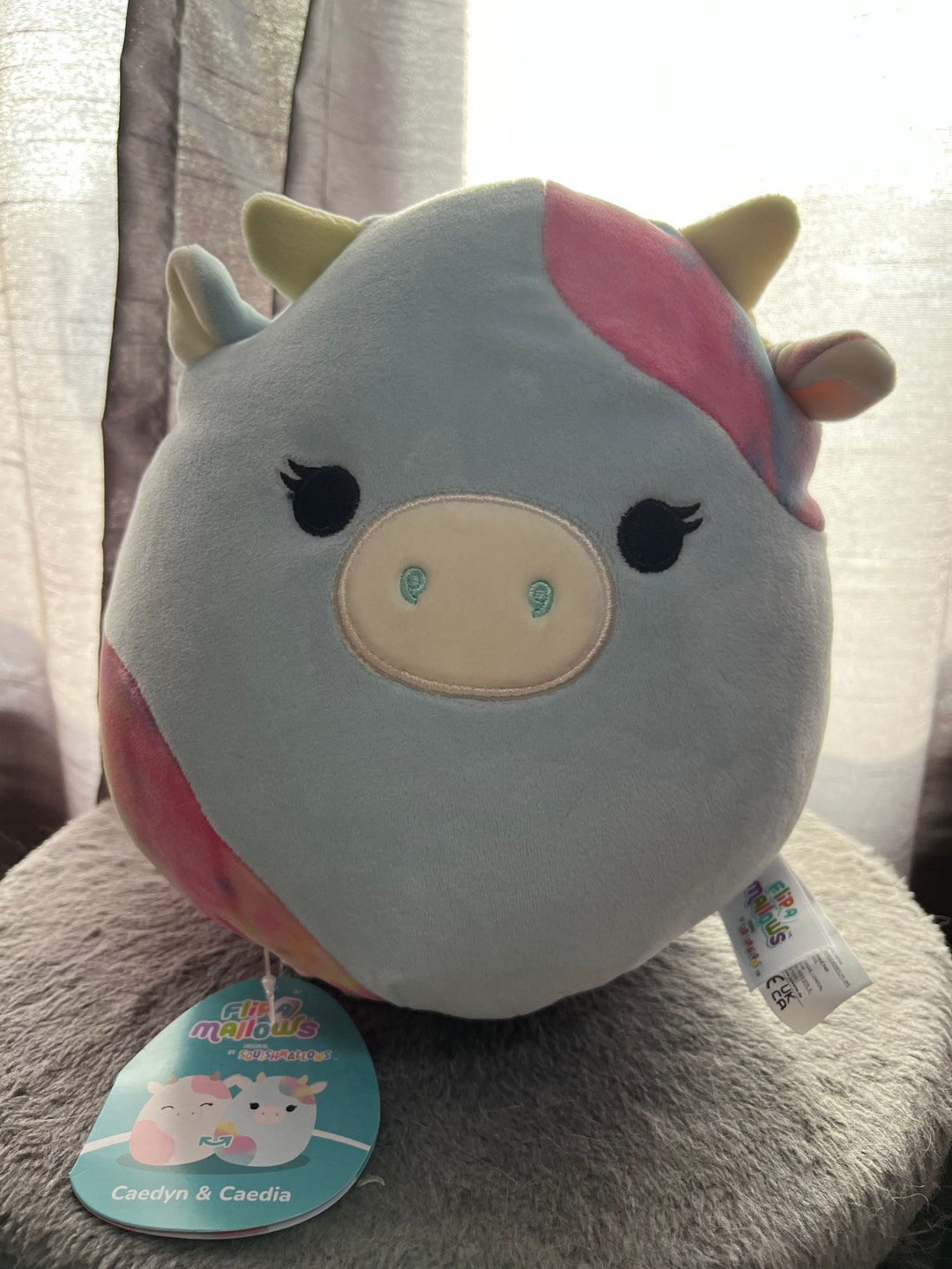 Personalized Plush - 8” Caedyn/caedia the Cow Flipamallow Squishmallow ...