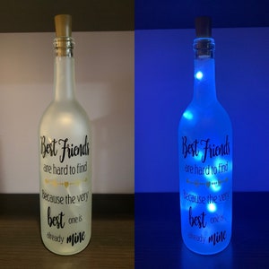Best Friends Light up Wine Bottle - Etsy
