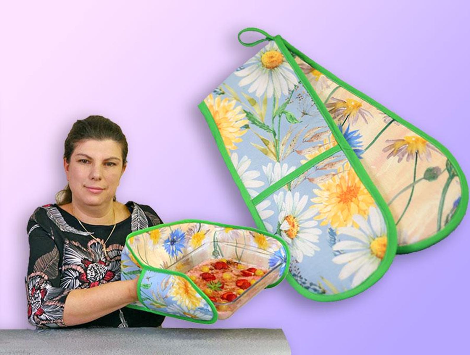 Double Oven Mitt Sewing Pattern and Tutorial, Double Oven Mitt Pattern ...