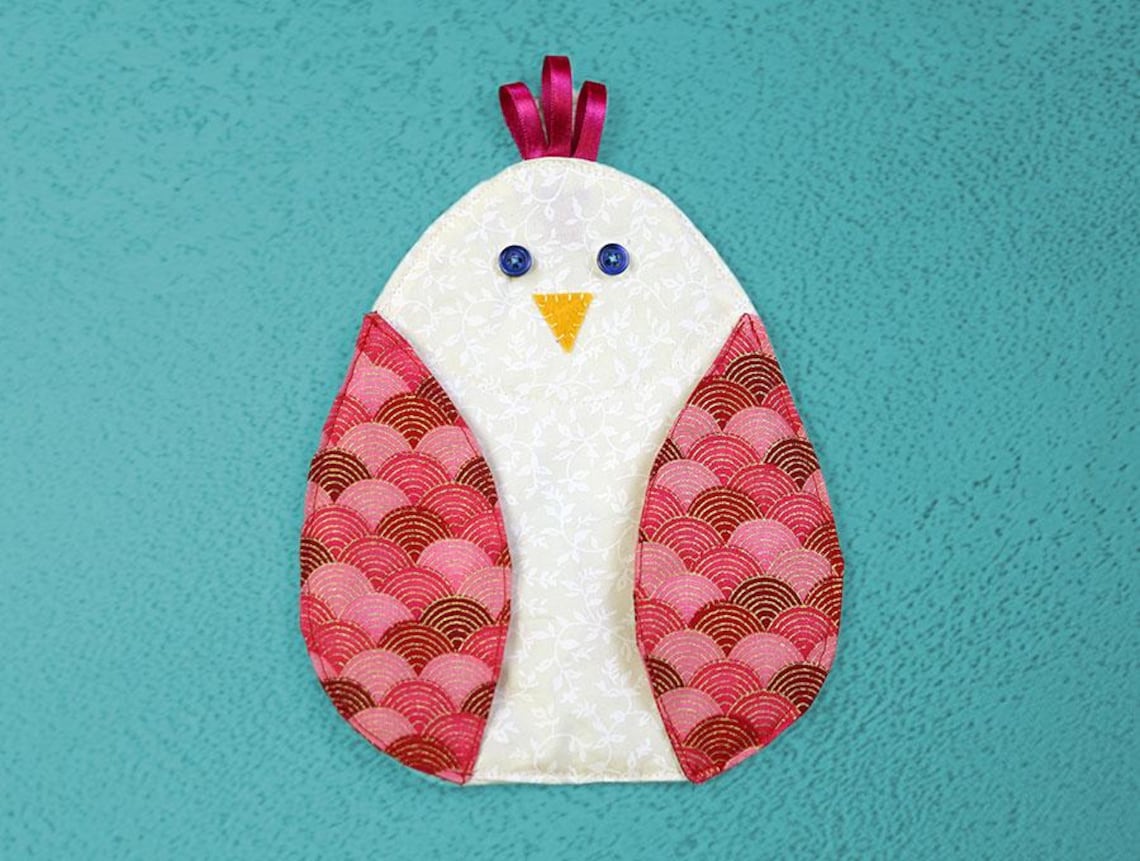Chicken Potholder Sewing Pattern and Tutorial, Easter Sewing Pattern ...