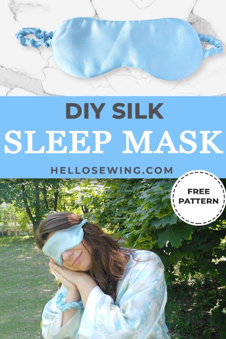 DIY Sleep Mask Pattern and Tutorial, Sleep Mask Sewing Pattern, Eye ...