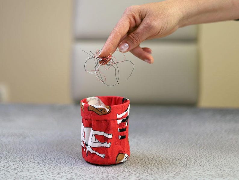 Sewing Thread Catcher Sewing Pattern and Tutorial, Collapsible Thread ...