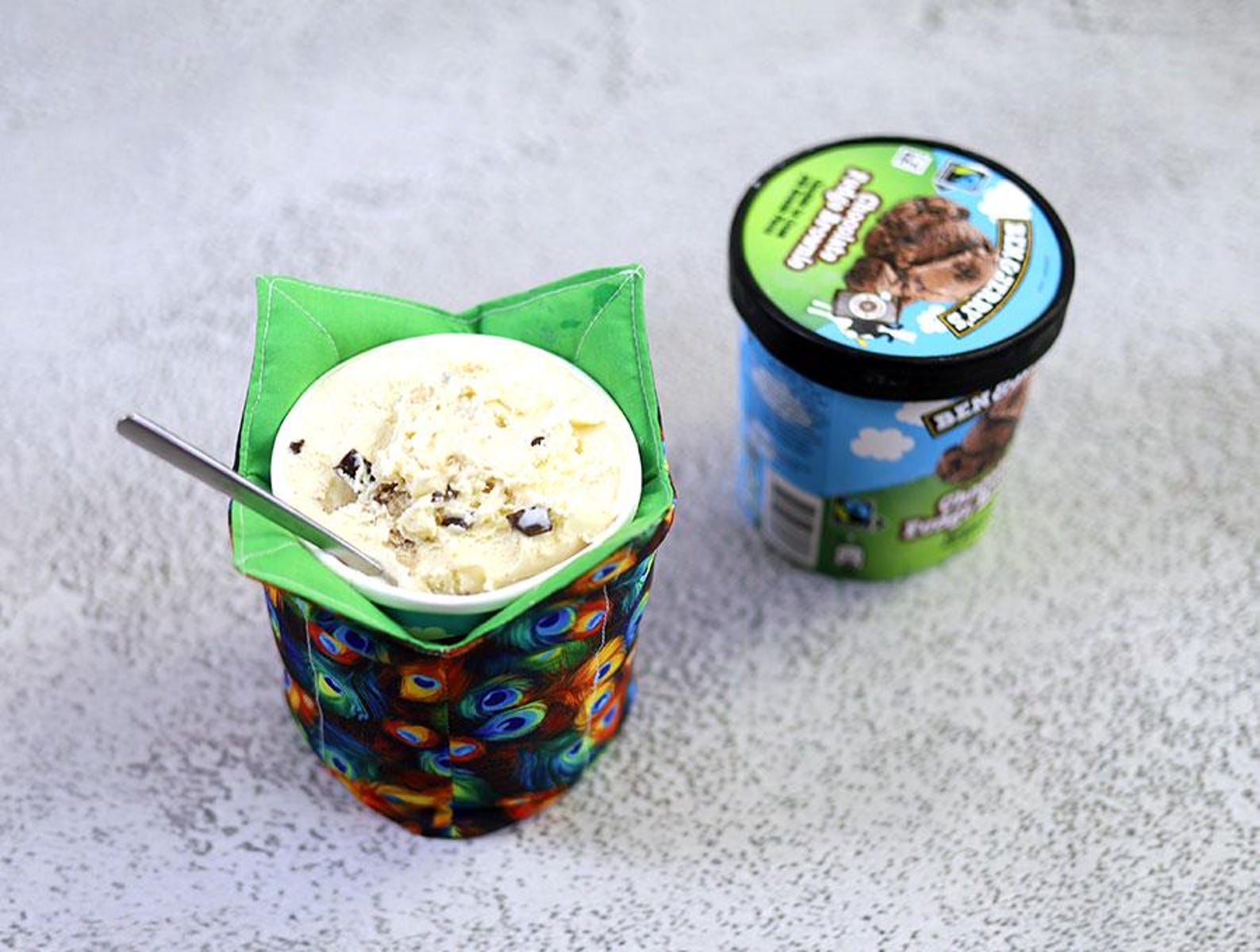 Pint Ice Cream Cozy Pattern and Tutorial, Pint Ice Cream Cosy Sewing ...