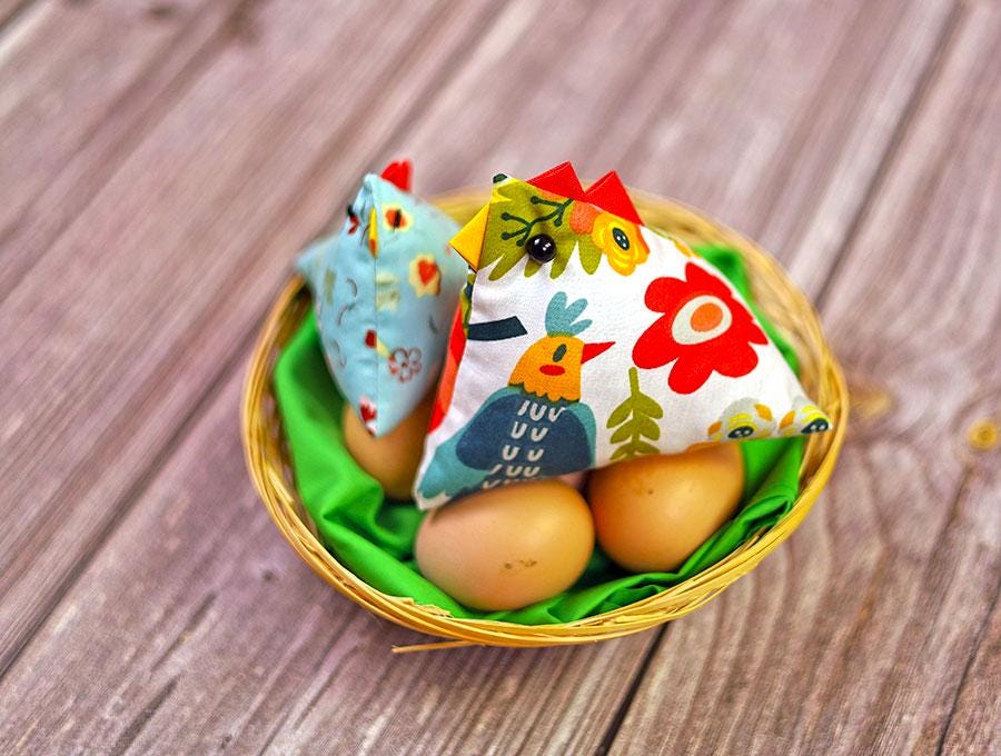 Chicken Sewing Pattern and Tutorial, 2 SIZES | Easter Sewing Pattern ...