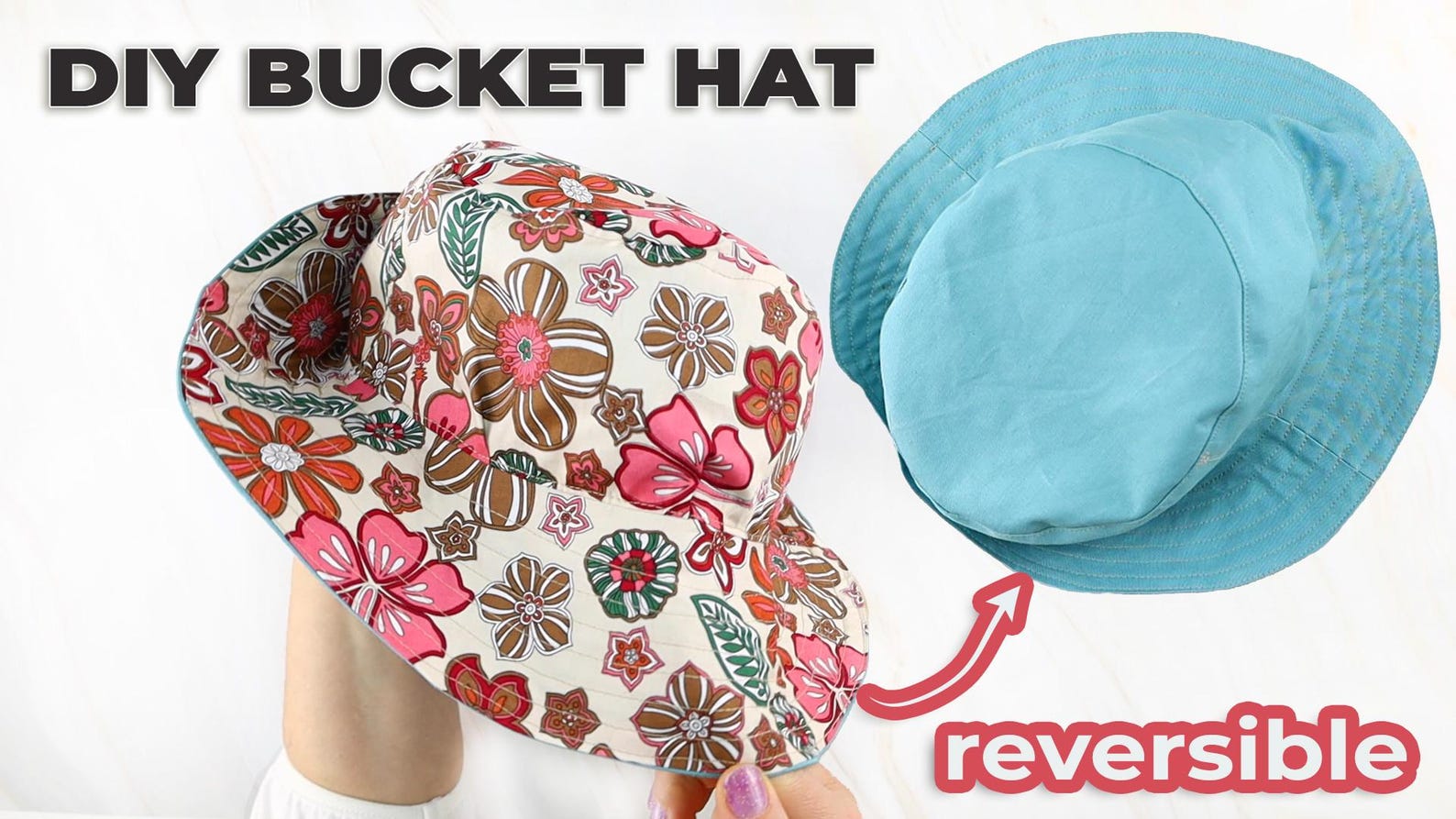 Bucket Hat Sewing Pattern, Summer Hat Sewing Pattern, Easy Bucket Hat ...