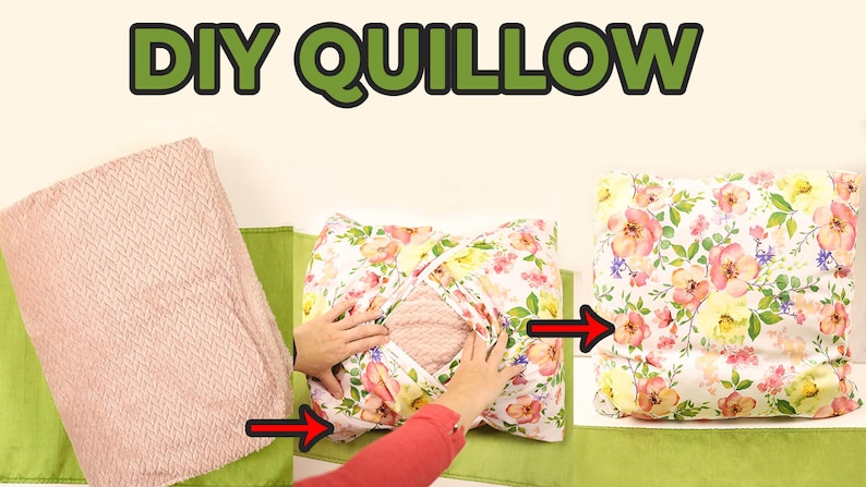 Quillow Sewing Pattern and Tutorial, Quilt / Blanket in a Pillow (ANY ...