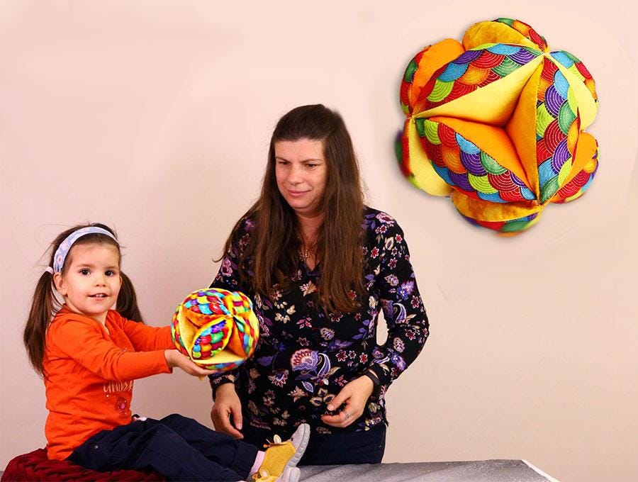 Montessori Puzzle Ball Sewing Pattern and Tutorial, Sensory Tactile ...