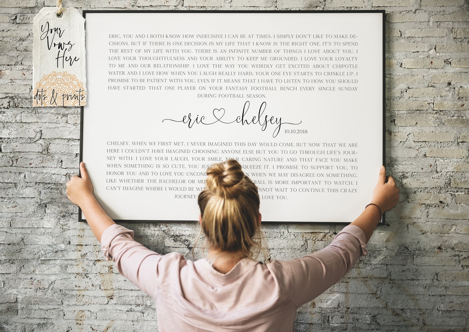 Wedding Vows Print Wedding Vow Art Marriage Vow Wall Art - Etsy