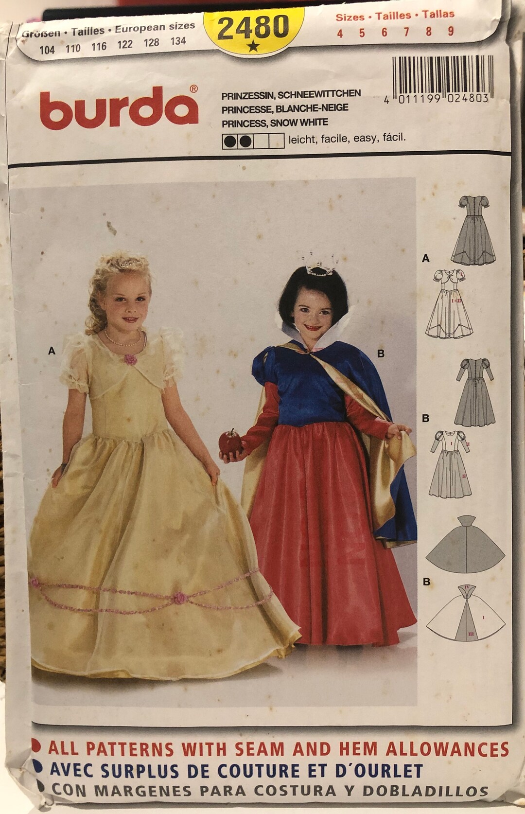 Vintage Burda Children's Costume Pattern - Etsy