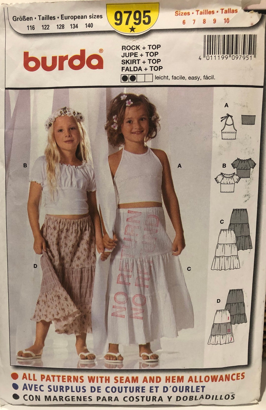 Vintage Burda Girls Fashion Pattern - Etsy