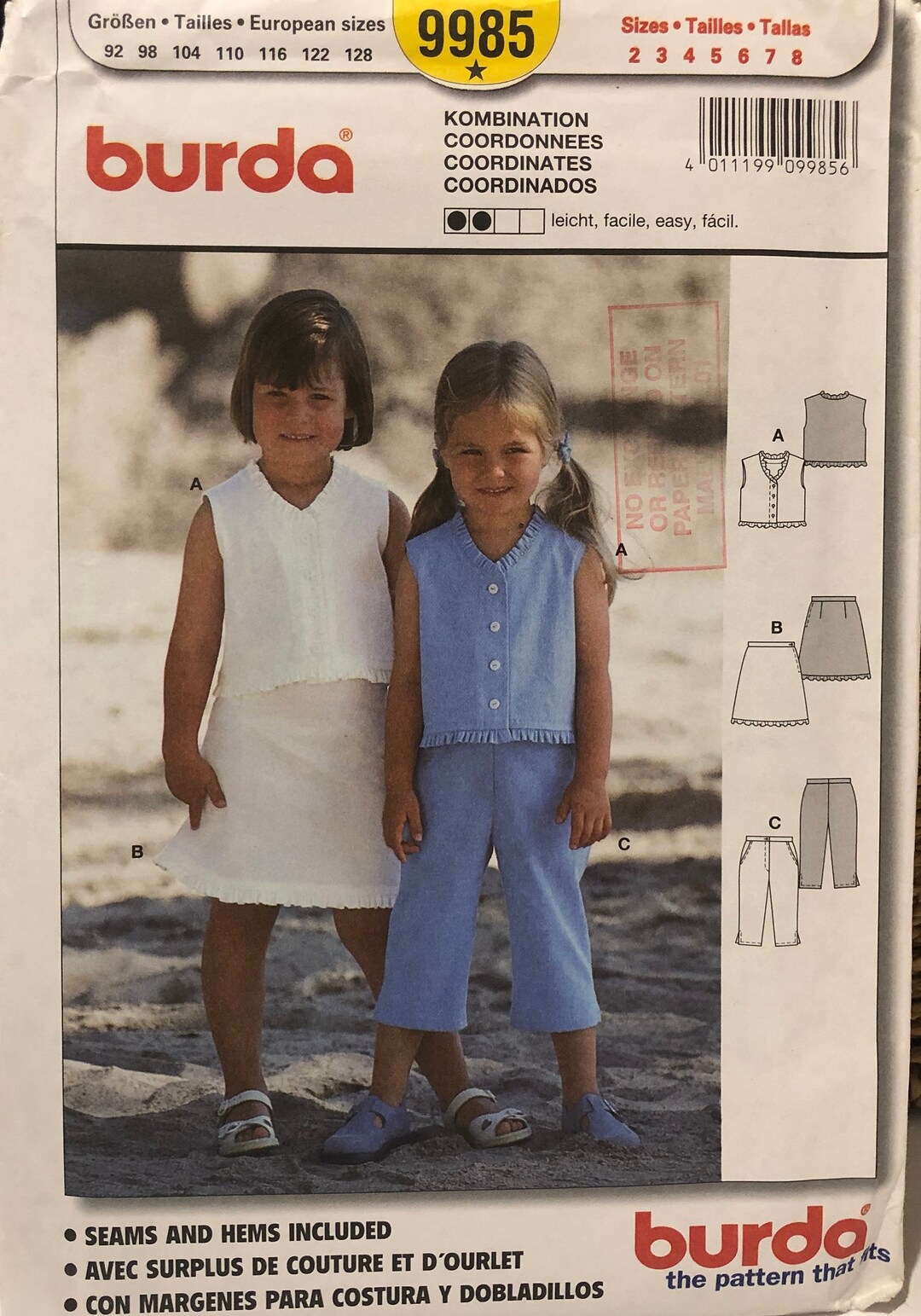 Vintage Burda Girls Fashion Pattern - Etsy
