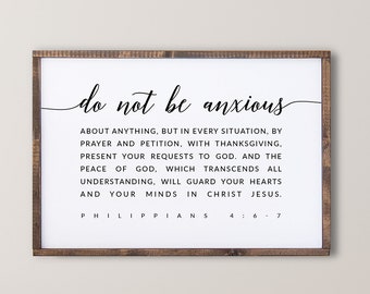 Do Not Be Anxious | Etsy