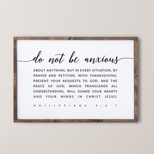 Philippians 4:6-7 Do Not Be Anxious Bible Verse Printable Wall Art ...