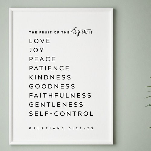 Galatians 5:22-23 Fruit of the Spirit Bible Verse Printable - Etsy