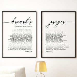1 Samuel 2:1-10 Hannah's Prayer Bible Verse Wall Art, Printable Wall ...