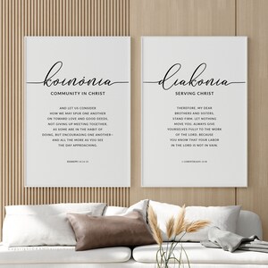 Hebrews 10:24-25 Koinonia Diakonia Bible Verse Printable Wall | Etsy