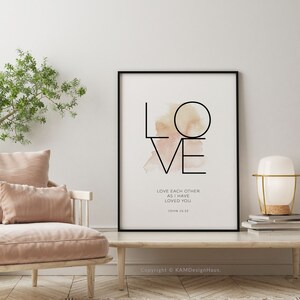 John 15:12 Love Each Other Bible Verse Wall Art, Printable Wall Art ...