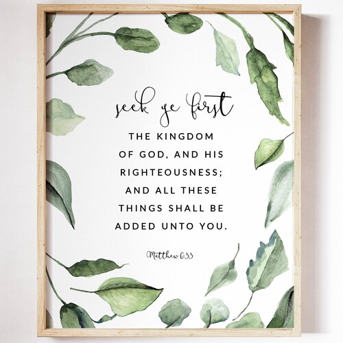 Romans 8:28 KJV Bible Verse Wall Art Scripture Print Gift | Etsy
