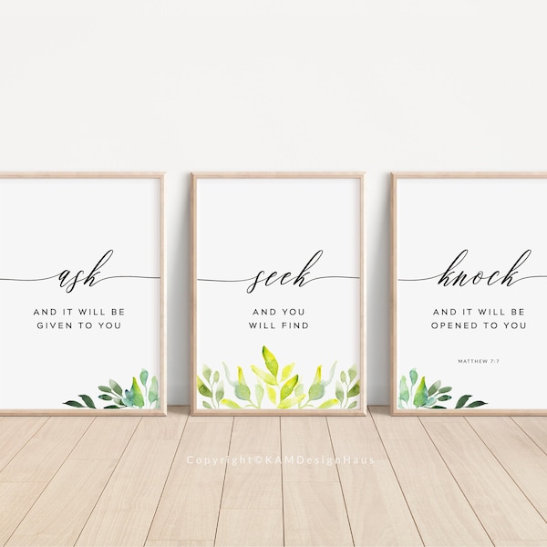 Matthew 7 7 - Etsy