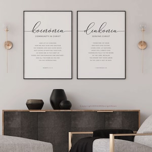 Hebrews 10:24-25 Koinonia Diakonia Bible Verse Printable Wall Art ...