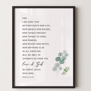 Romans 8:38-39 Bible Verse Printable Wall Art, Bible Verse Print ...