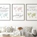 Isaiah 6:8 Set of 3 World Map Wall Art, Bible Verse Printable Wall Art ...