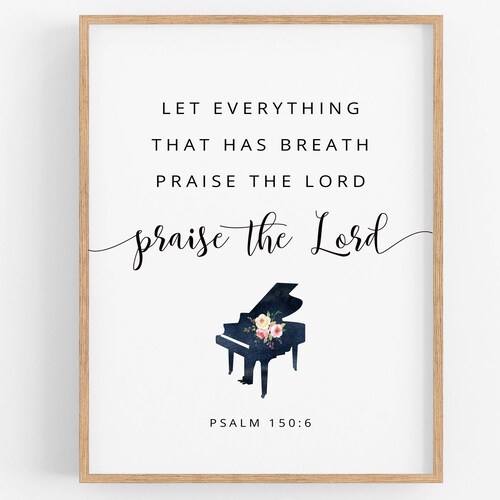 Psalm 150 Praise the Lord Bible Verse Printable Art - Etsy