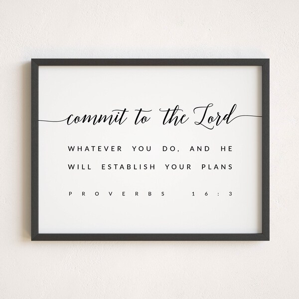Proverbs 16 3 - Etsy