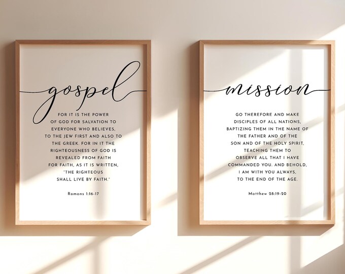 Matthew 28:19-20 Scripture Wall Art, Printable Wall Art, Bible Verse ...