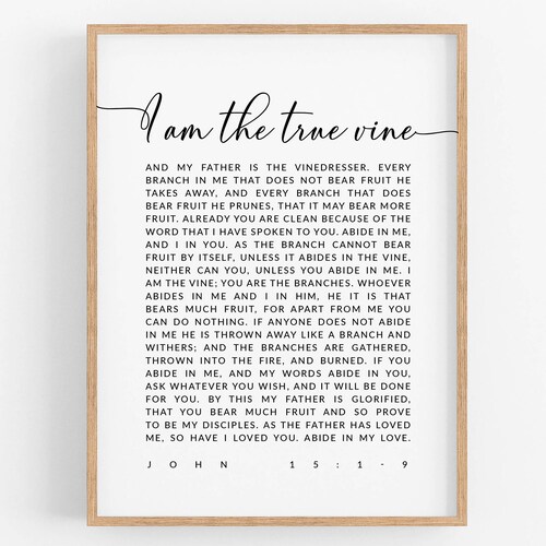 Bible Verse Wall Art Bible Verse Printable John 15 Scripture - Etsy