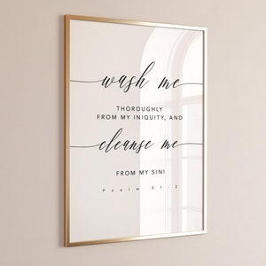 Psalm 51:2 ESV Wash Me Cleanse Me Scripture Wall Art, Printable Wall ...