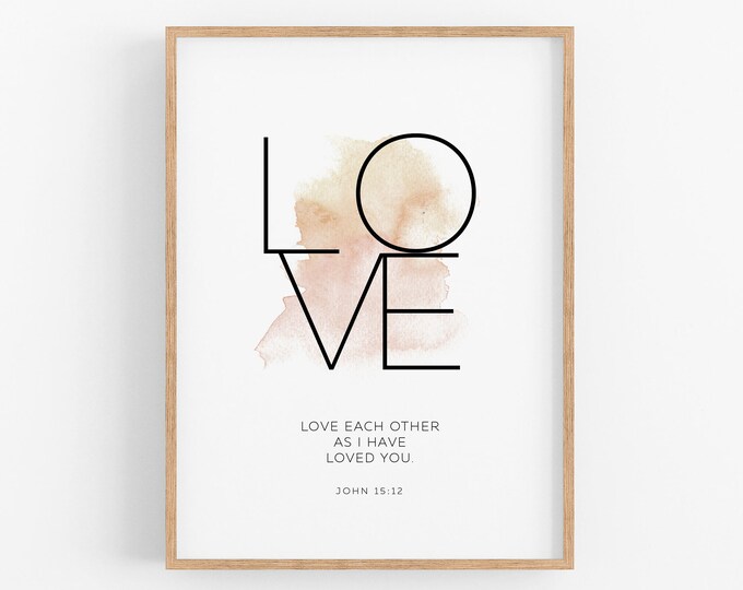 John 15:12 Love Each Other as I Have Loved You, Forget Me Not Flower ...