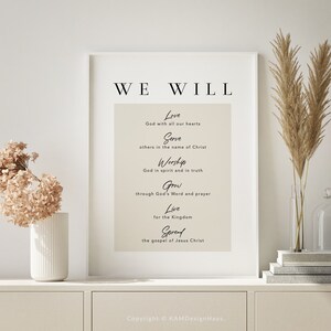 Mission Statement, Christian Print, Printable Wall Art, Christian Wall ...