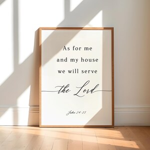 Joshua 24:15 Modern Bible Verse Printable Wall Art - Etsy
