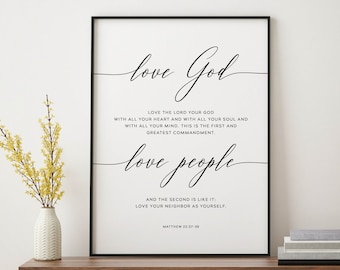 Matthew 22 37 - Etsy