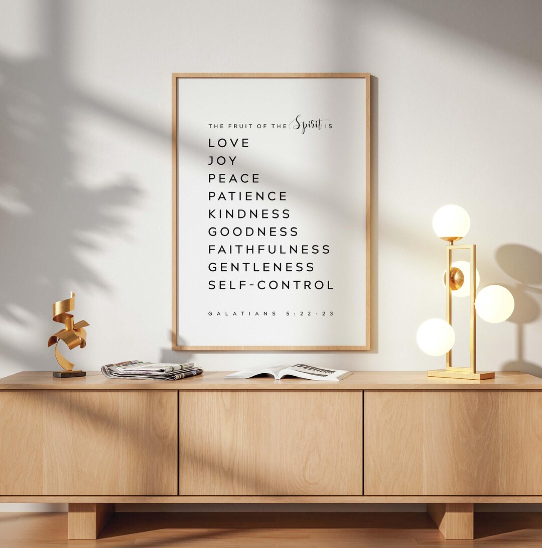 Galatians 5:22-23 Bible Verse Printable Wall Art, Fruit of the Spirit ...