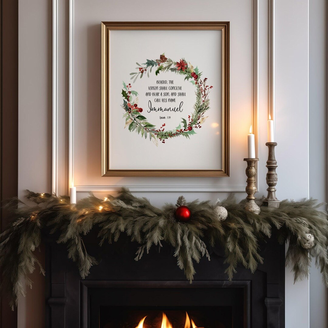 Isaiah 7:14 ESV Christmas Printable, Bible Verse Card Download ...